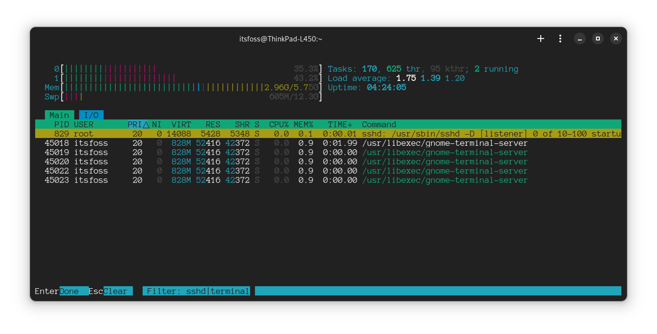 How To Install And Use Htop In Ubuntu