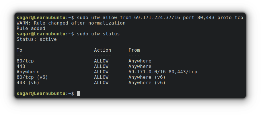 Allow Ports Through UFW Firewall In Ubuntu