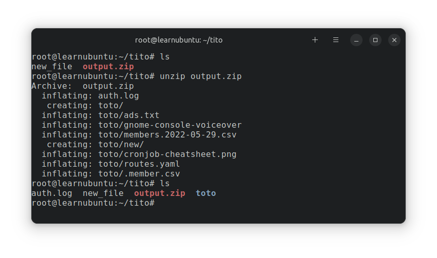 Extract Zip File To A Folder In Ubuntu