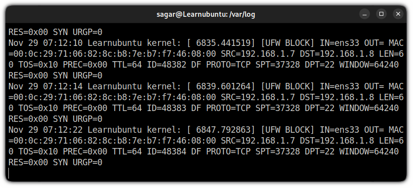 How To Check Firewall Logs In Ubuntu