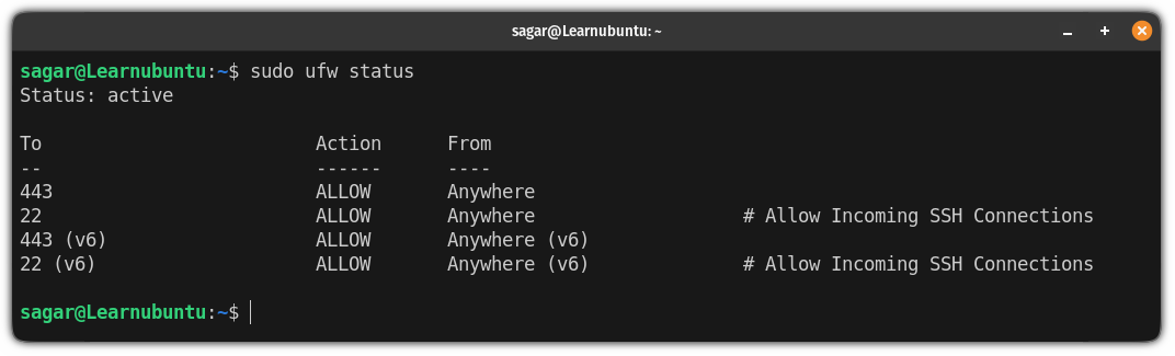 Add Comments in UFW Firewall Rules