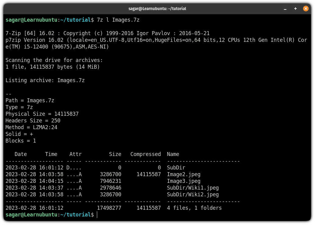 How to Install and Use 7zip (.7z) in Ubuntu Command Line