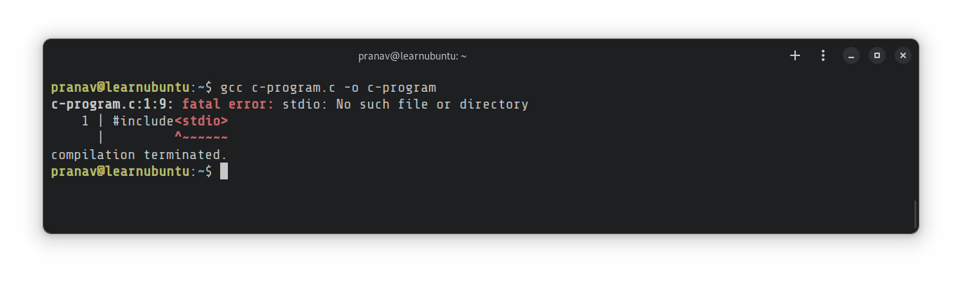 Running C Programs in Ubuntu Command Line