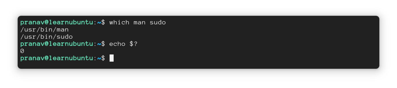 Using Which Command in Ubuntu