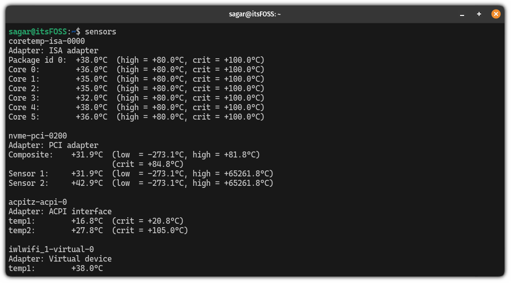 Check Cpu Temperature In Ubuntu Command Line