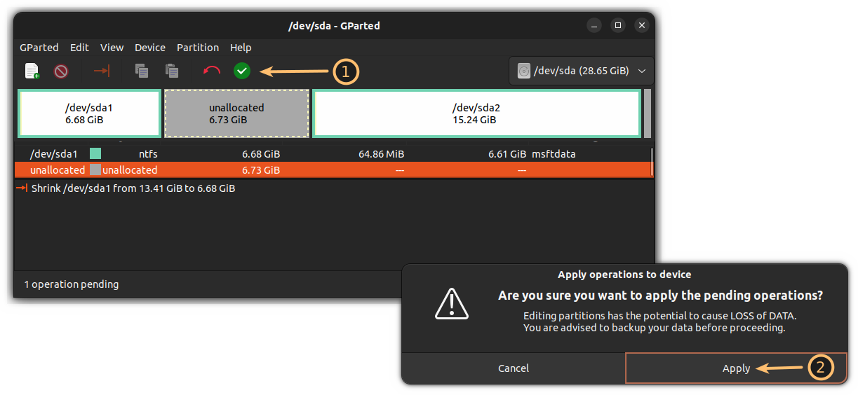 Install and Use gParted on Ubuntu