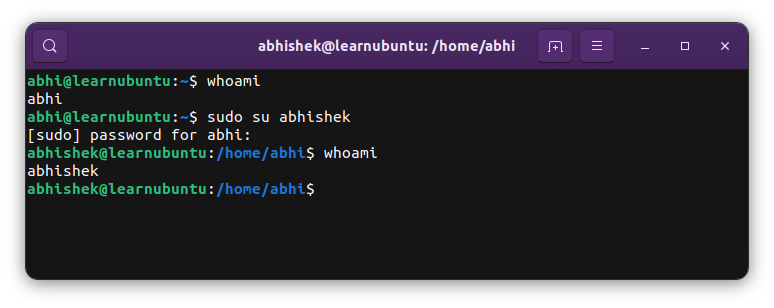 How to Change User in Ubuntu Command Line