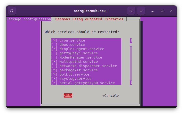Pending Kernel Upgrade Error in Ubuntu Server