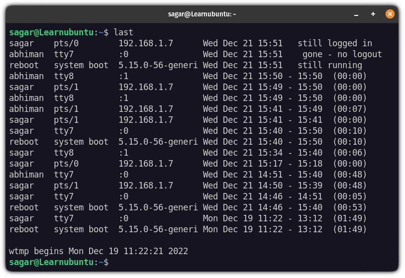 See Logged In Users On Ubuntu Linux