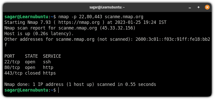 Install nmap on Ubuntu