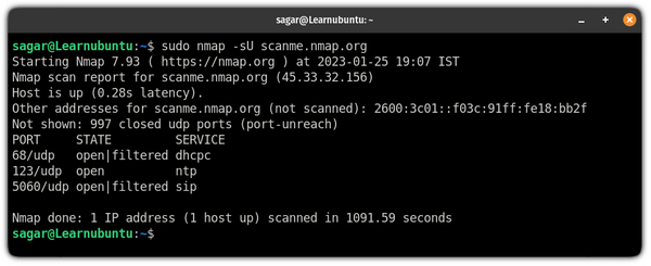 Install nmap on Ubuntu
