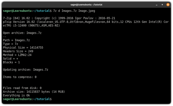 How to Install and Use 7zip (.7z) in Ubuntu Command Line