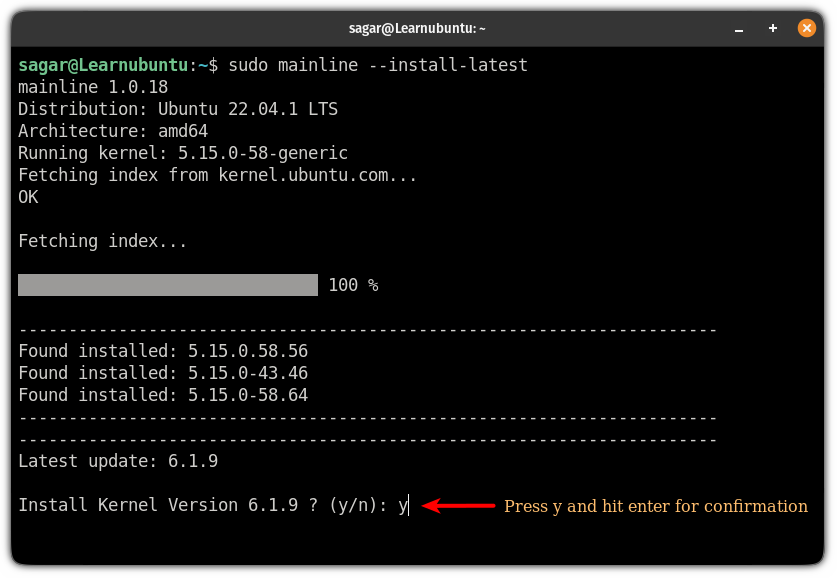 Install Mainline Linux Kernel in Ubuntu Command Line