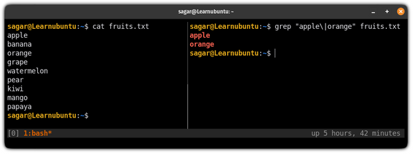 Search for Multiple Patterns With grep [And and Or]