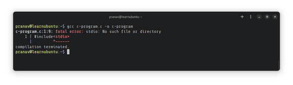 Running C Programs in Ubuntu Command Line