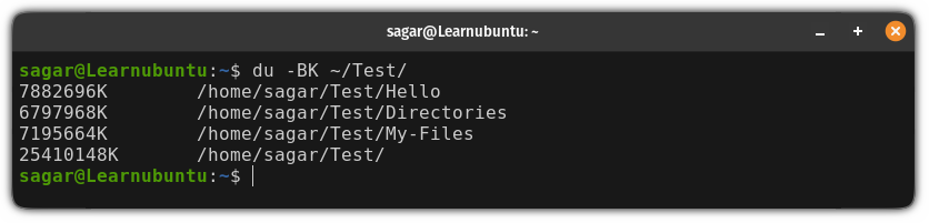 Using Du Command In Ubuntu To Get Directory Size