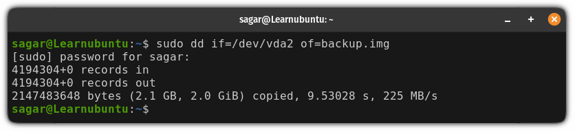 dd command Examples in Ubuntu