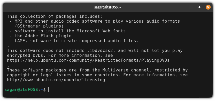 Install Ubuntu Restricted Extras in Ubuntu