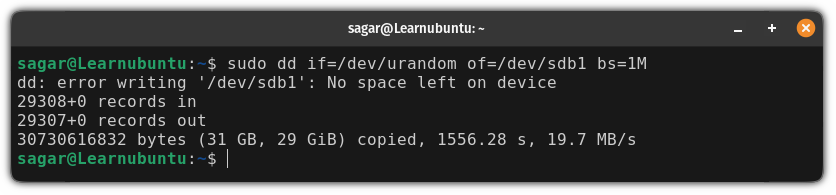 dd command Examples in Ubuntu