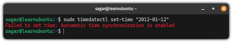 Set Date in Ubuntu Command Line