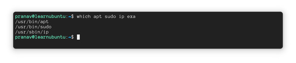 Using Which Command in Ubuntu