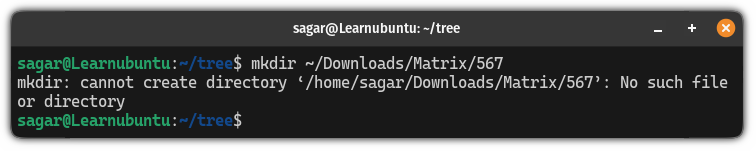 Using mkdir Command in Ubuntu