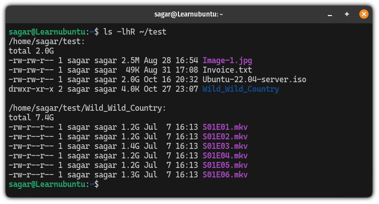List Files With ls Command in Ubuntu