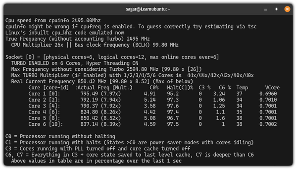 Check CPU Temperature in Ubuntu Command Line