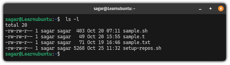 List Files With ls Command in Ubuntu