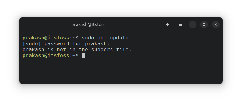 Handling User Is Not In Sudoers File Error In Ubuntu