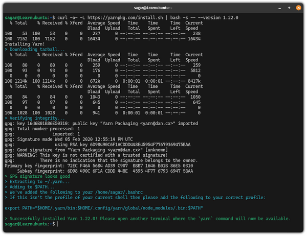 How to Update Yarn on Ubuntu